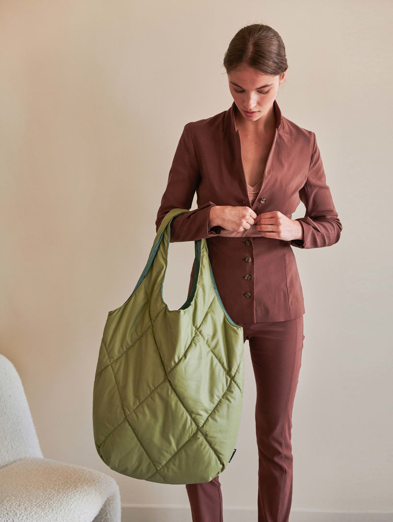 Carmel Puffy Bold Bag - Sage